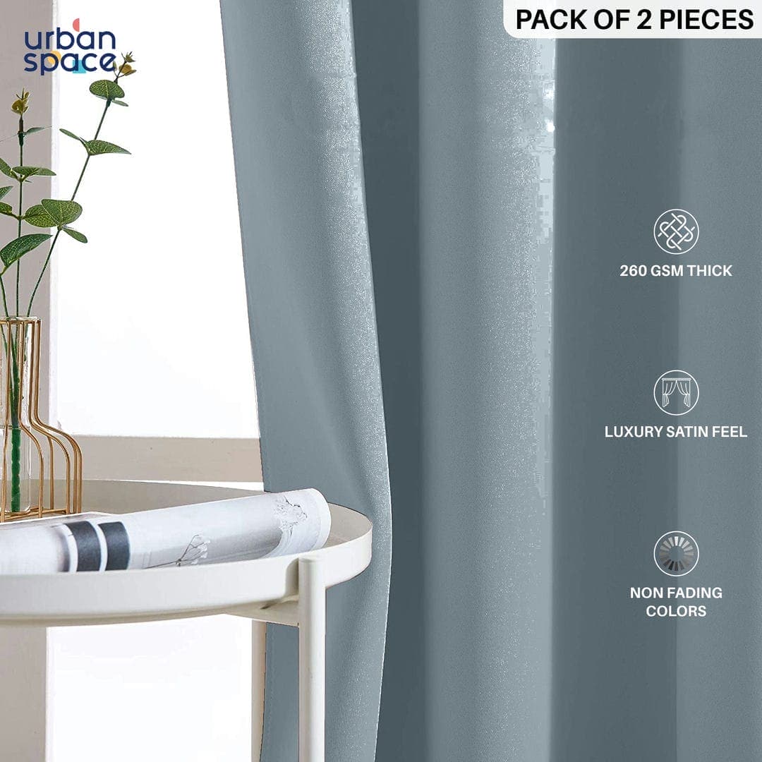Window Blackout Curtains Dark Grey Color Door Blackout Curtains Online